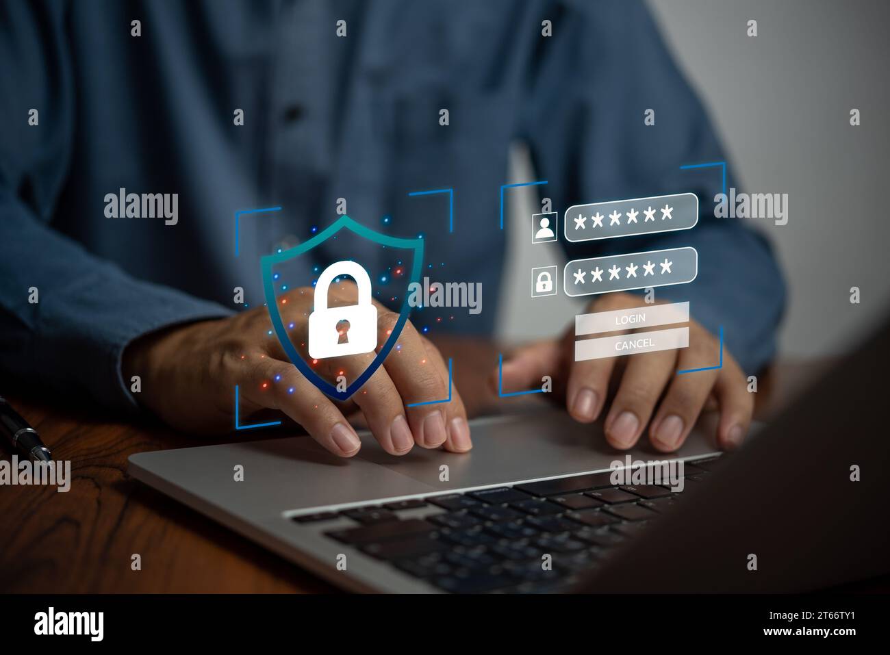 Digital Security And Encryption Virtual Screen Login Password Online