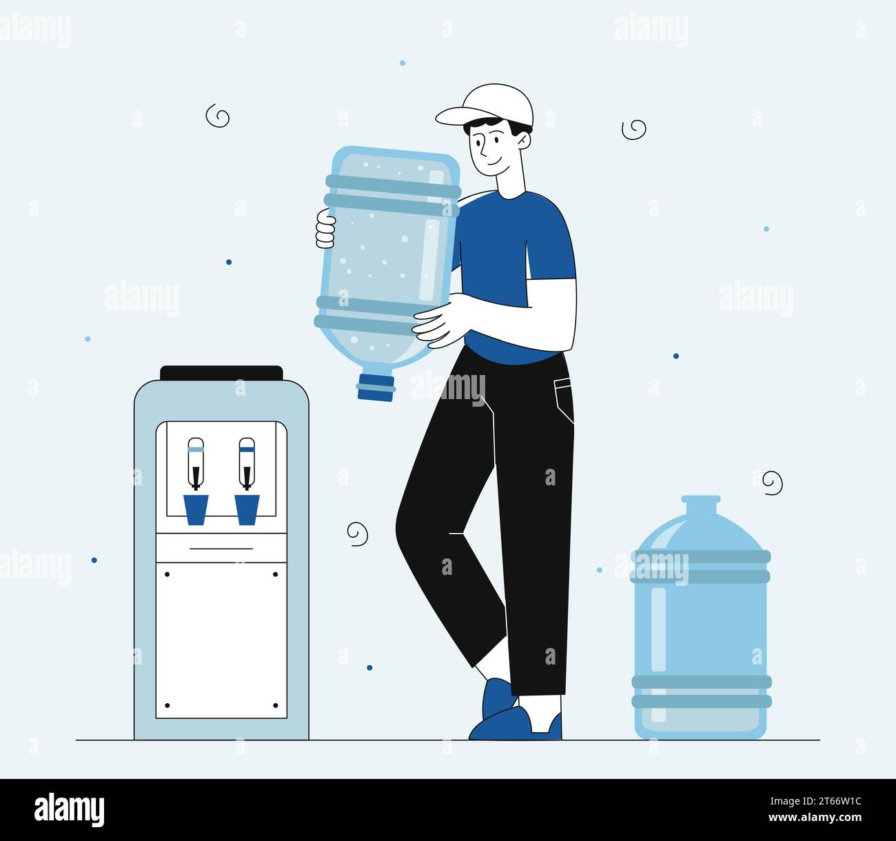 Replacement Bottles Vector Line Concept Stock Vector Image And Art Alamy