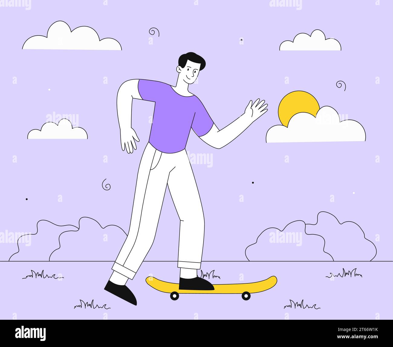 Skateboard fashion man Stock Vector Images - Alamy