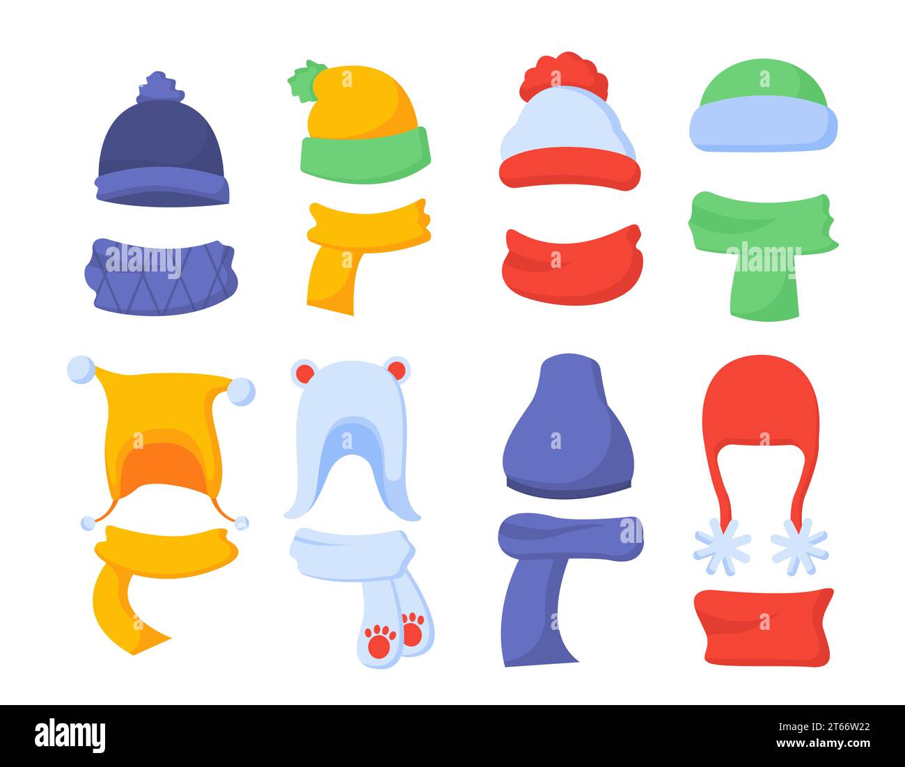 Winter woman woolen hat Stock Vector Images - Alamy