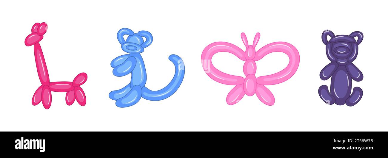 Set of balloon animals vector concept Stock Vector Image & Art - Alamy