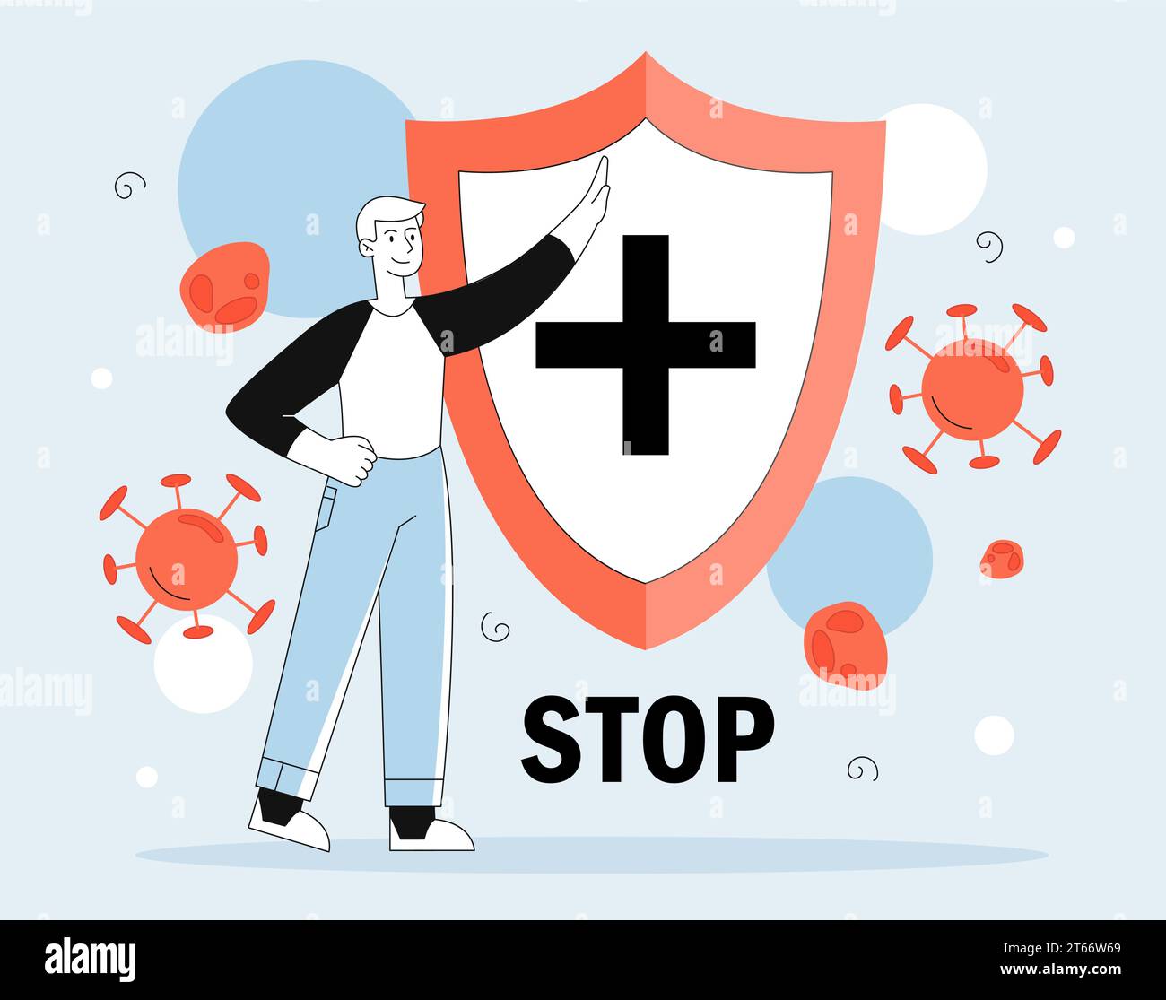 Virus germs and bacteria protection healthy immune system hi-res stock ...