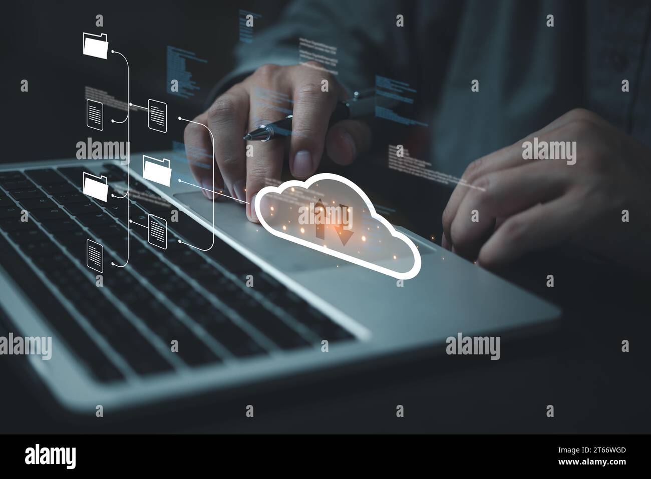 Distributed Storage Networks Technology Interconnected Servers And Data