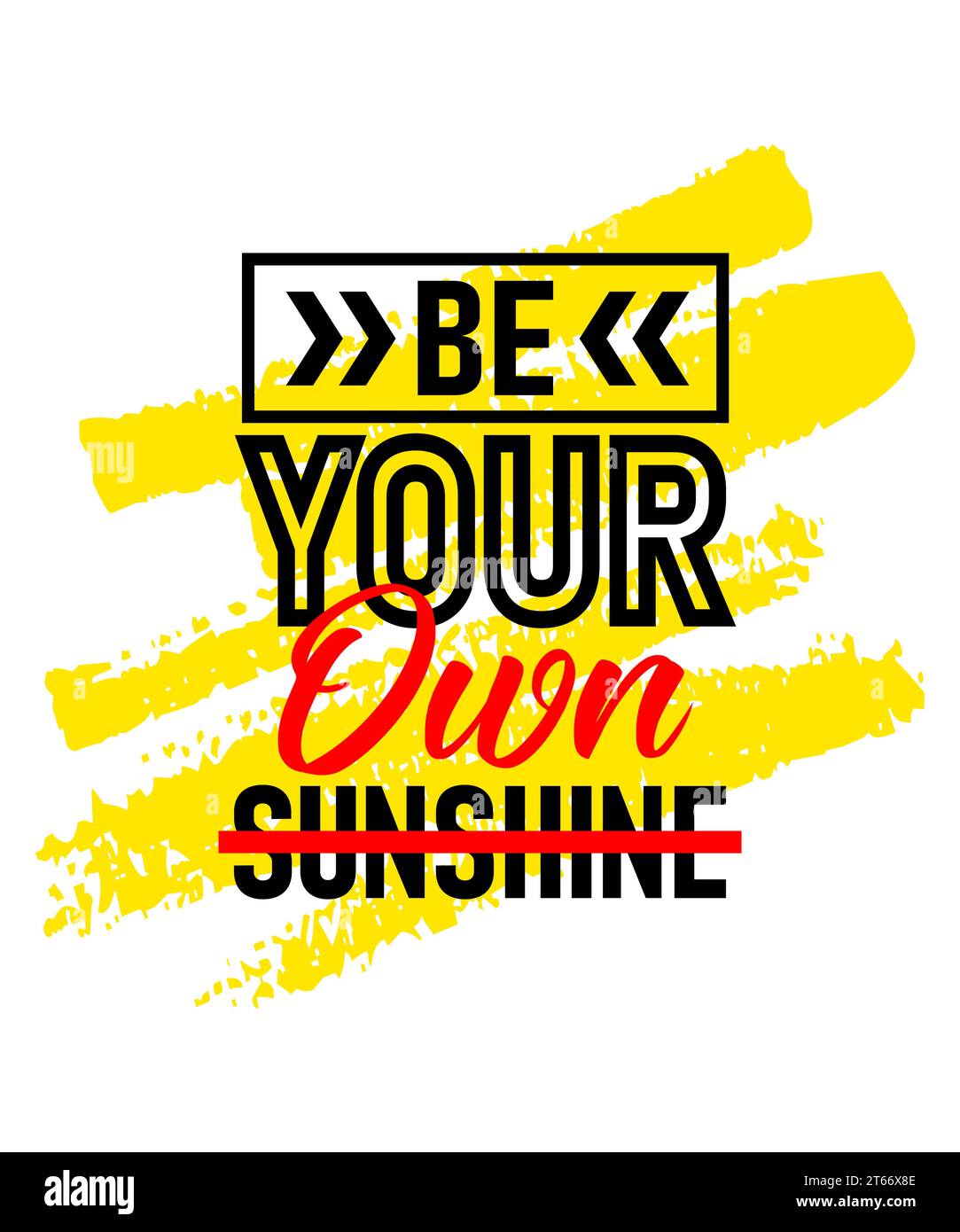 Be your own sunshine motivational inspirational quote design on brush ...