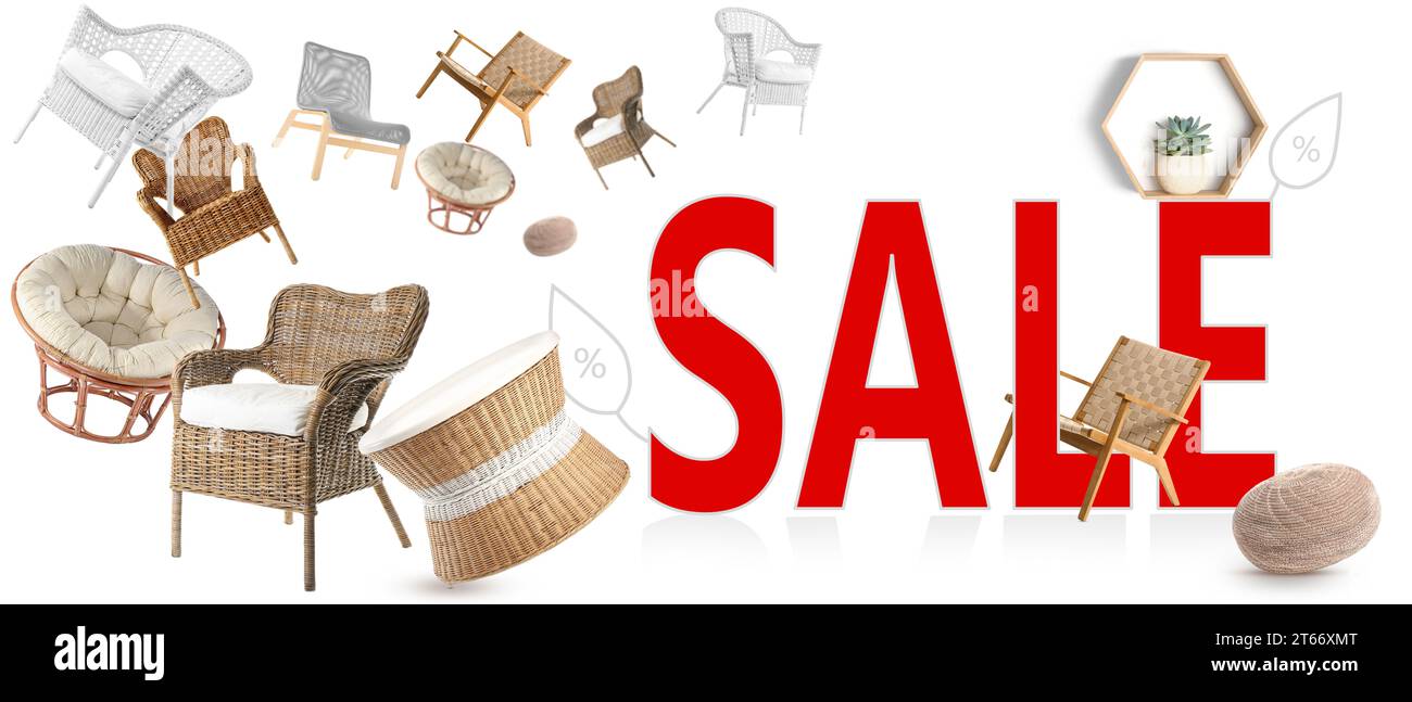 Furniture word banner design Cut Out Stock Images & Pictures - Alamy