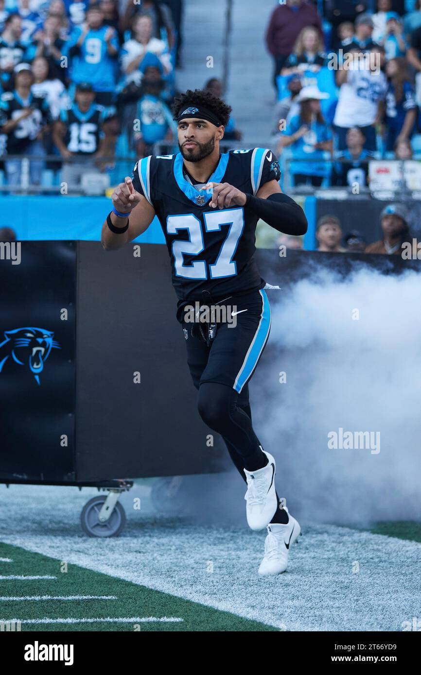 Carolina Panthers safety Alex Cook (27) takes the field during player ...