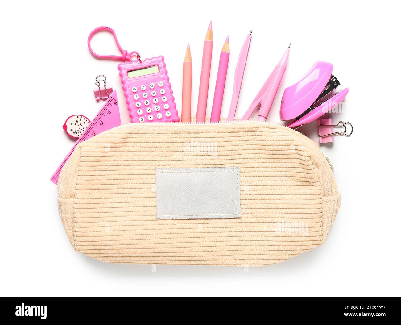 School pencil case isolated top view Cut Out Stock Images & Pictures ...