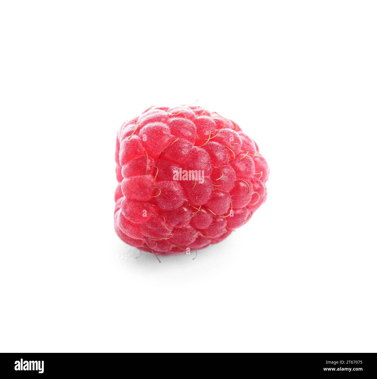 Fresh ripe raspberry on white background Stock Photo - Alamy