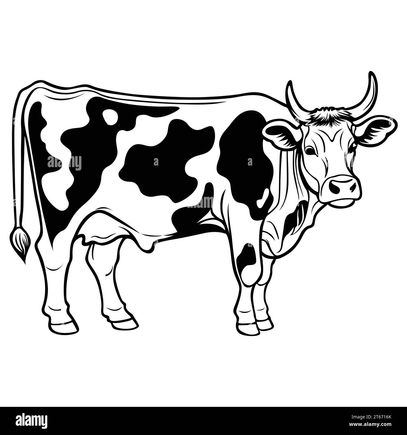 Hand-drawn, flat, vector cow outline design Stock Vector Image & Art ... Hand-drawn, flat, vector cow outline design Stock Vector Image & Art ...