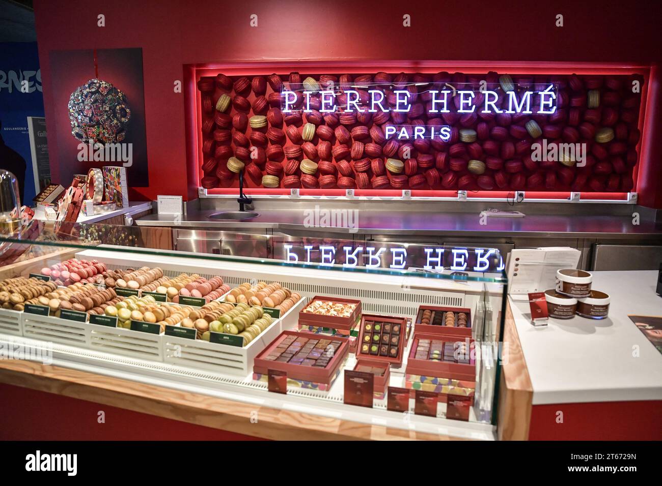 This photograph shows a chocolate store by Pierre Herme at Samaritaine ...