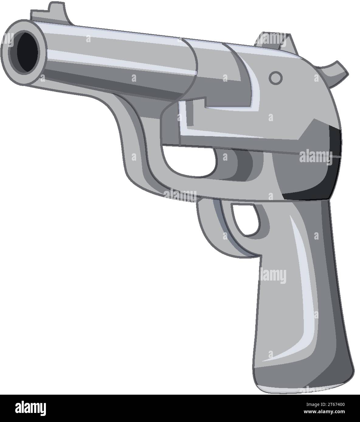 A minimalistic cartoon gun illustration in vector format Stock Vector ...