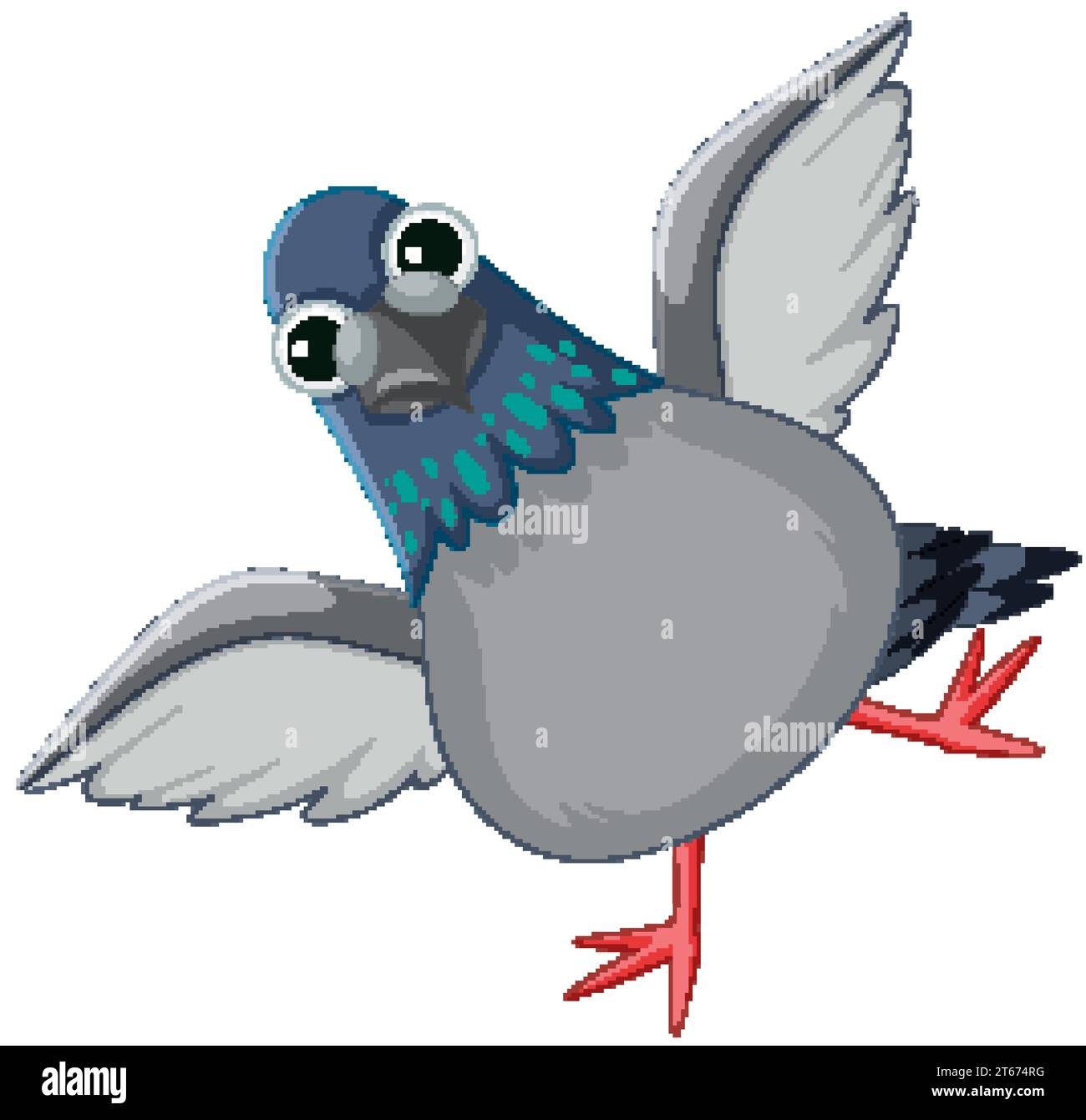 Pigeon one leg Stock Vector Images - Alamy