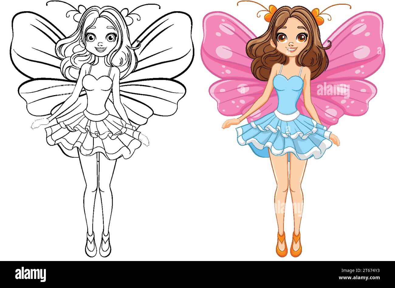 A whimsical doodle outline for coloring pages Stock Vector Image & Art ...