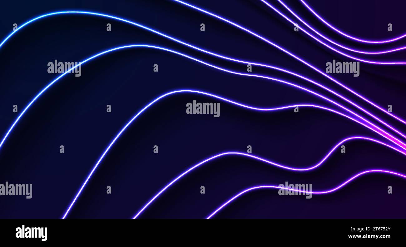 Purple luminous minimal neon bend Stock Vector Images - Alamy