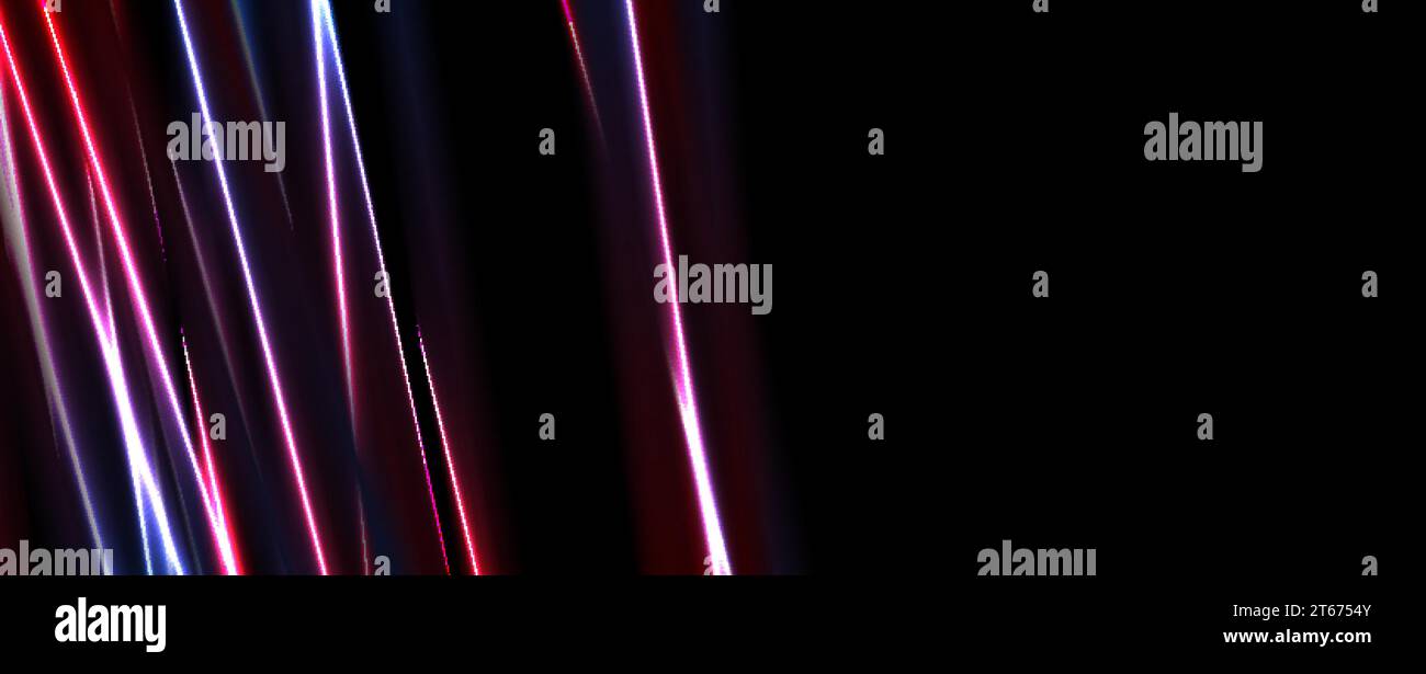 Blue red laser neon glowing lines hi-tech abstract banner. Futuristic ...