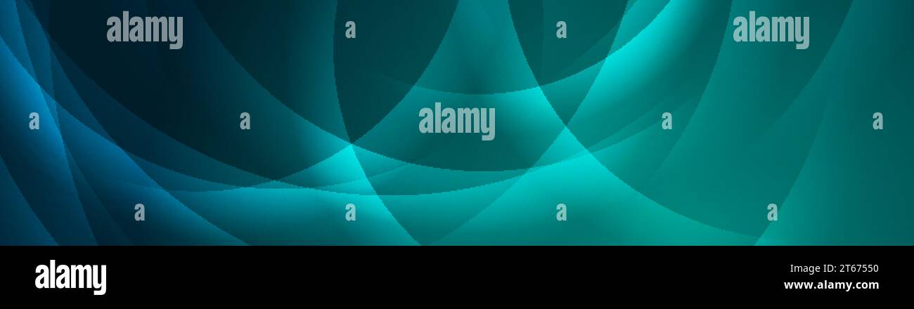 Cyan shiny technology background with abstract waves. Vector banner ...