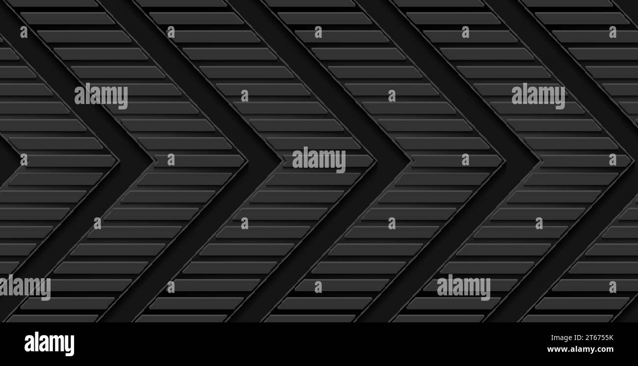 Black abstract tech geometric background with arrows. Vector dark ...