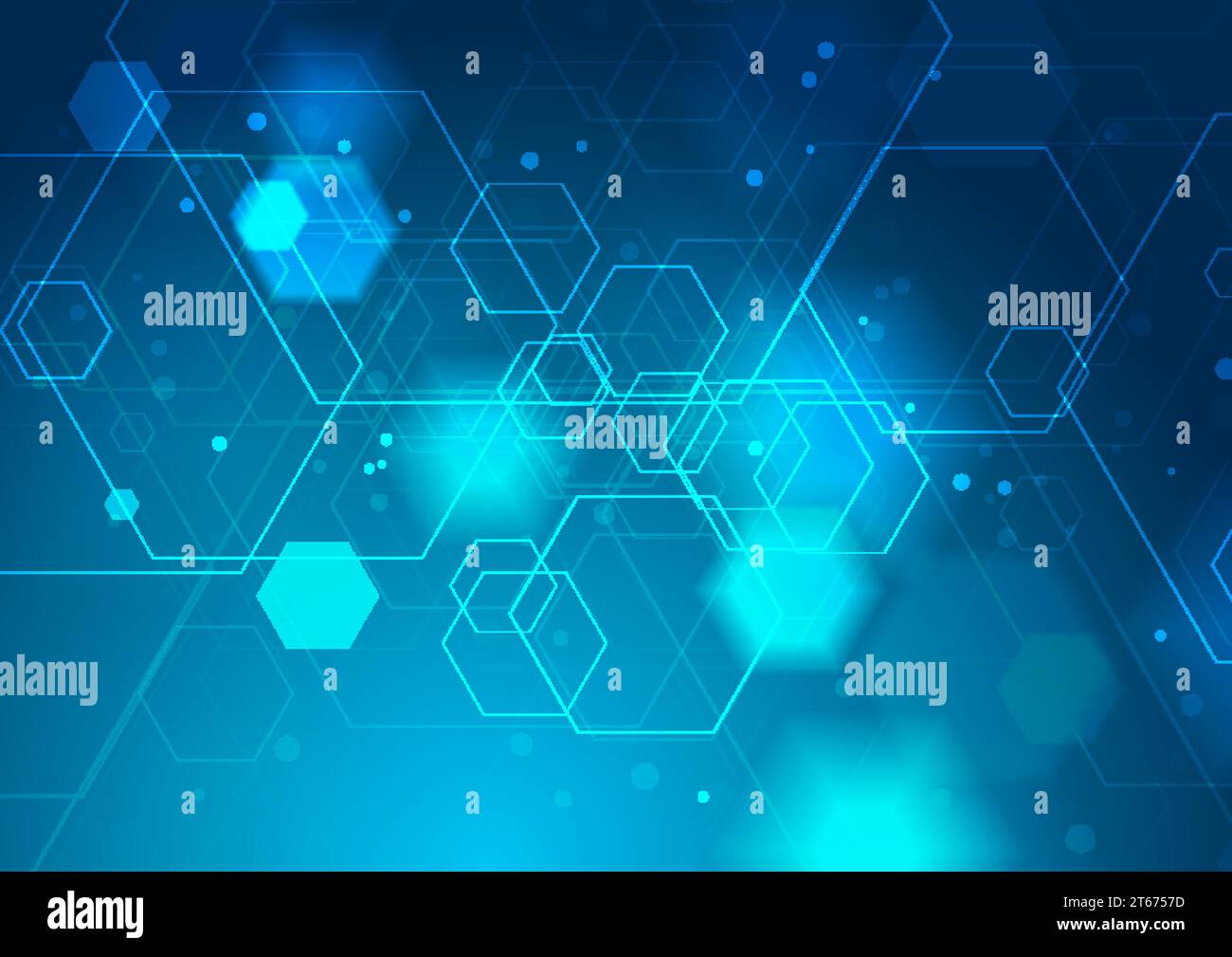 Bright blue abstract geometric technology background. Vector network ...