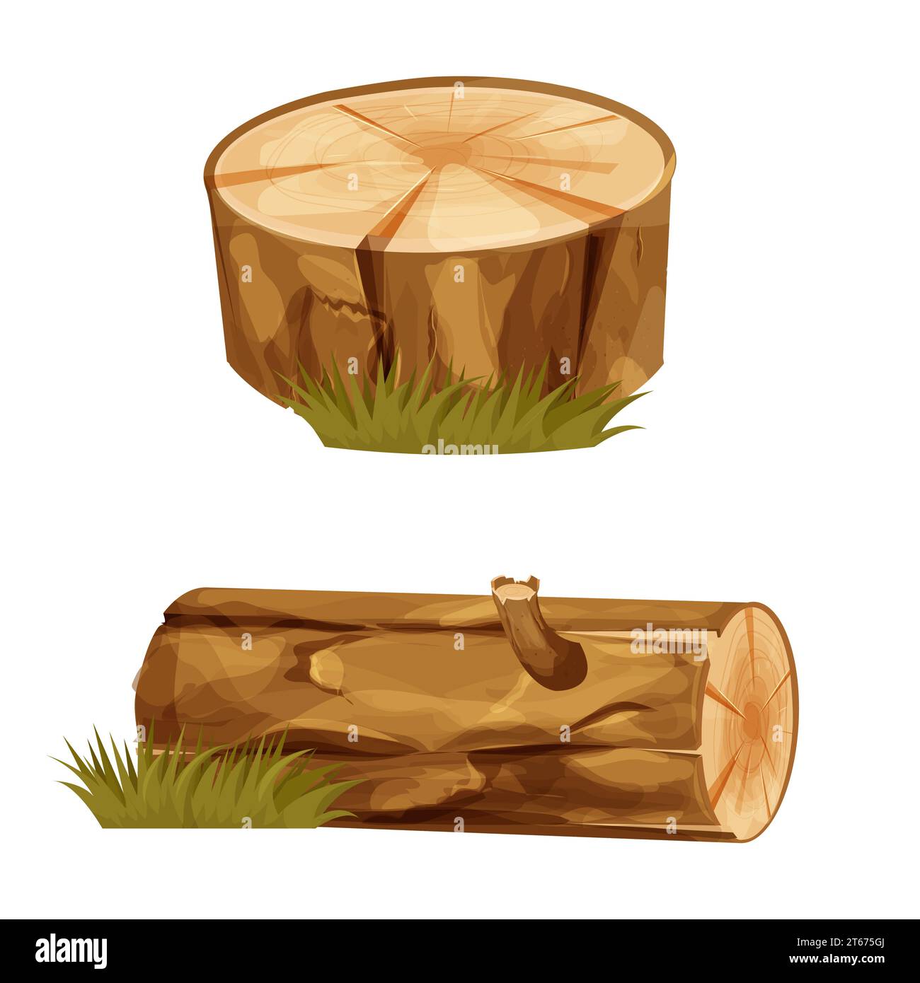 Big old dead oak tree in an oak forest Stock Vector Images - Alamy