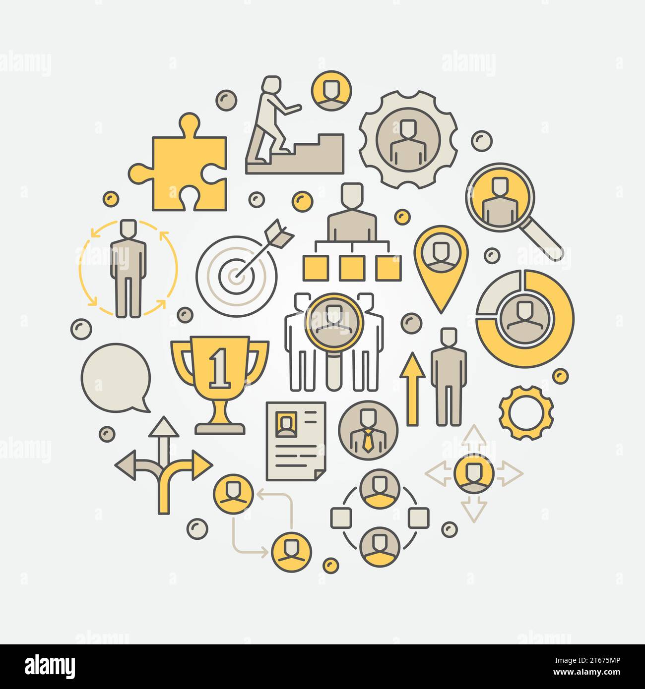 Career development circular illustration. Vector creative colorful ...
