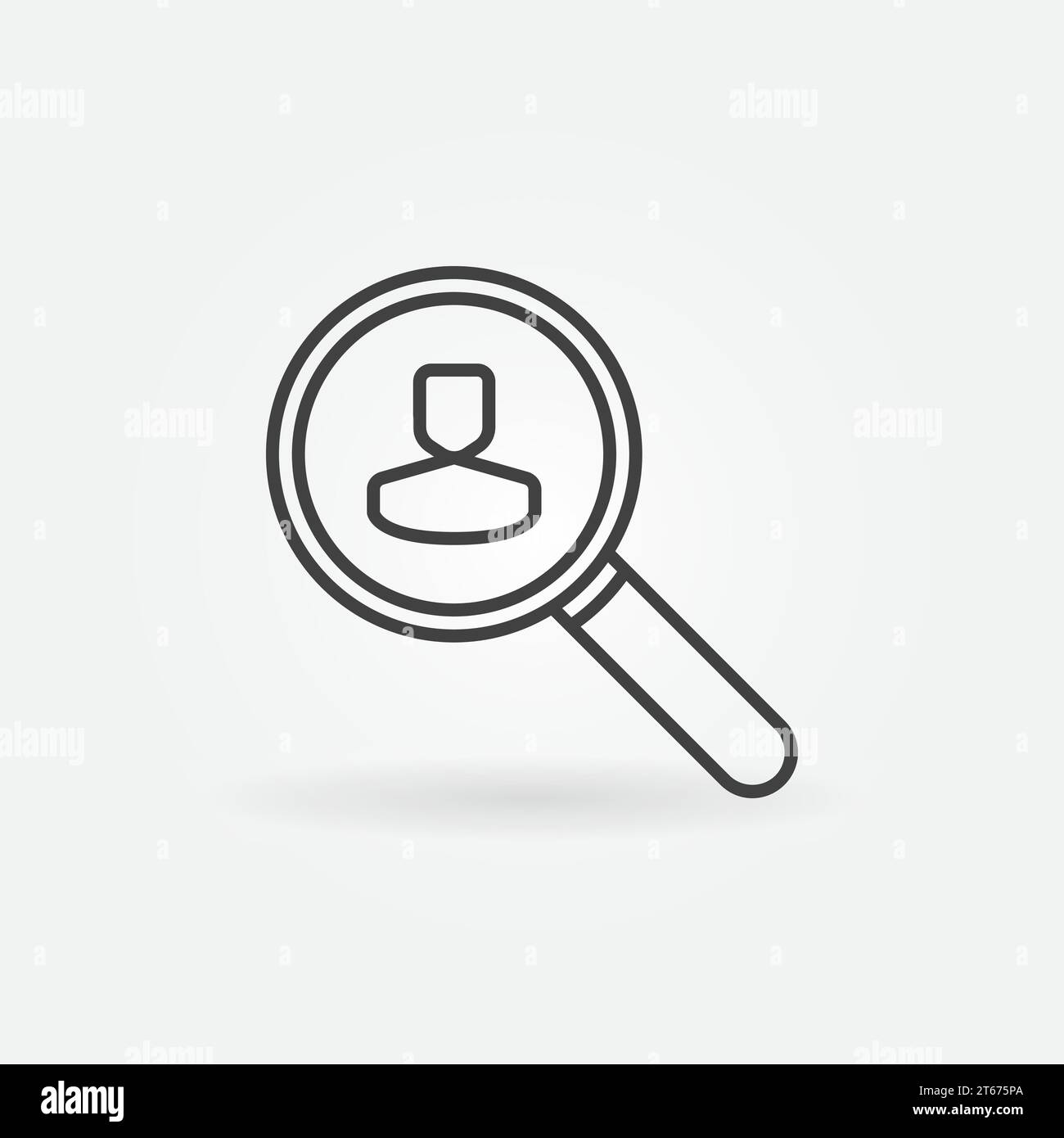 Find man icon - vector minimal human resources or search person concept ...