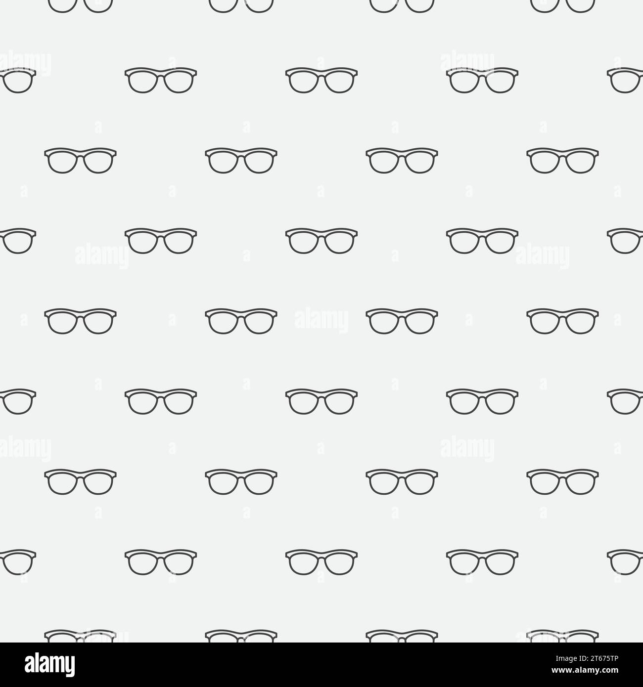 Glasses seamless minimal pattern - vector simple texture made with eyeglasses Stock Vector Image ...