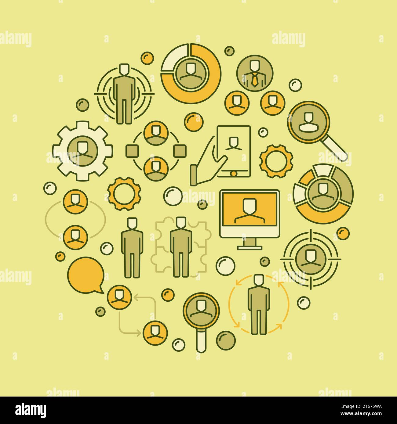 Human resources concept illustration - vector creative hiring and ...