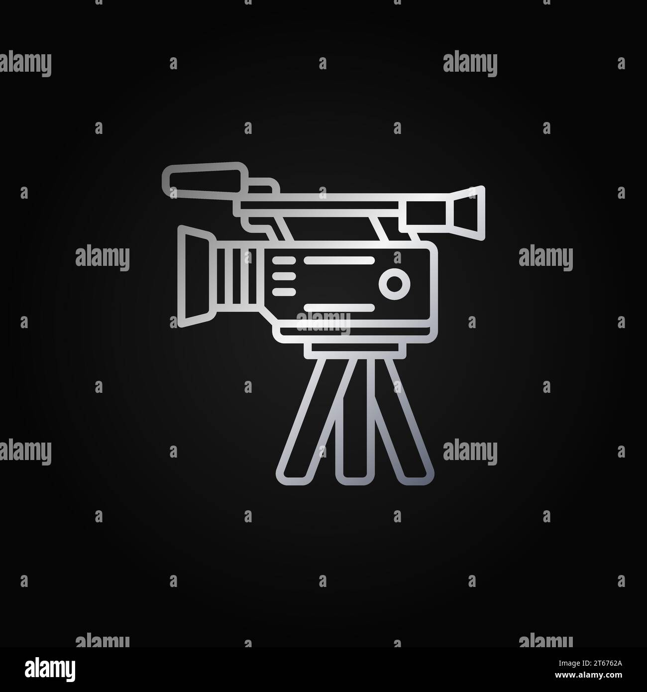 Film camera colorful icon. Vector digital video-camera outline symbol ...