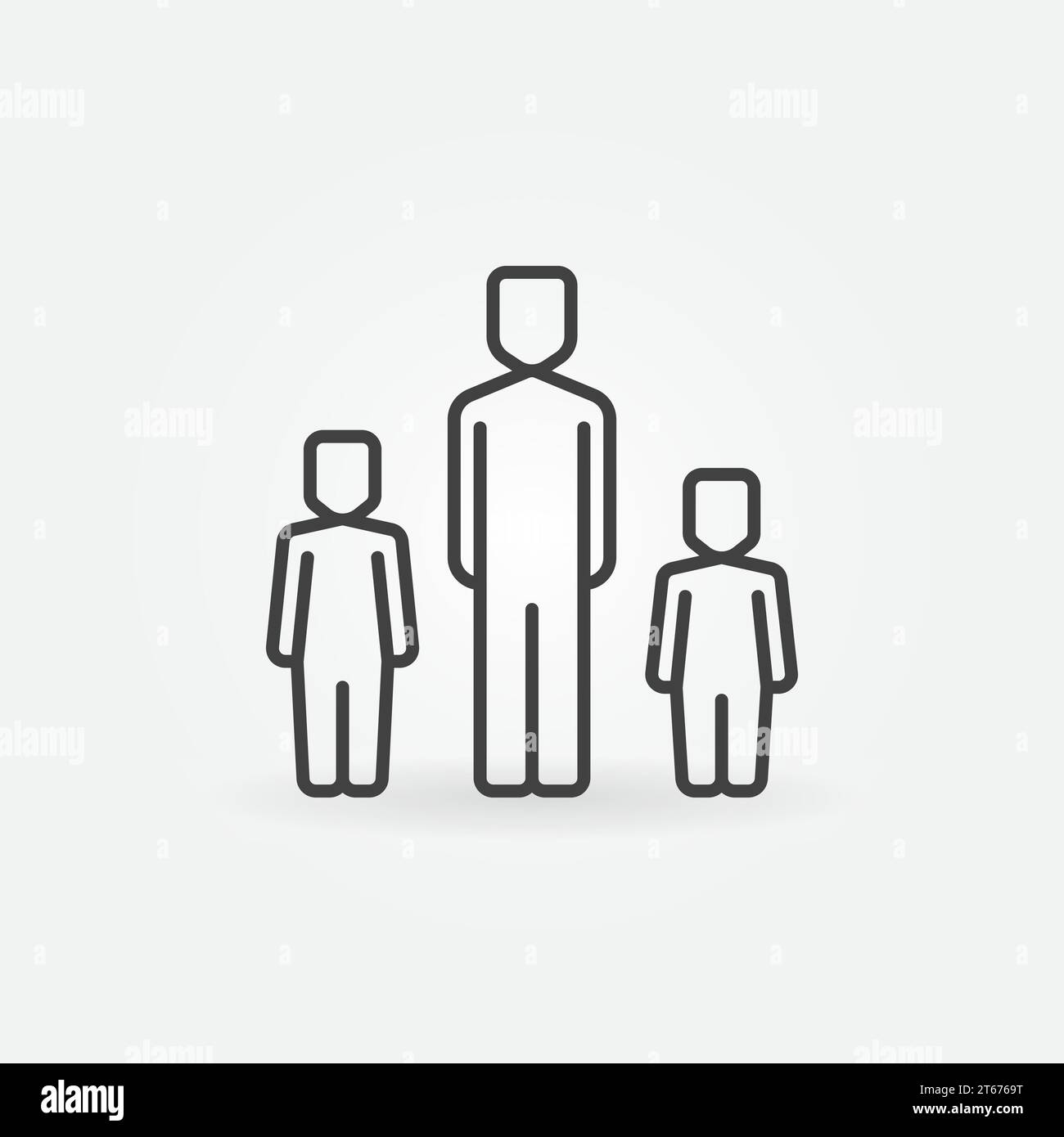 Father with his two kids Stock Vector Images - Alamy