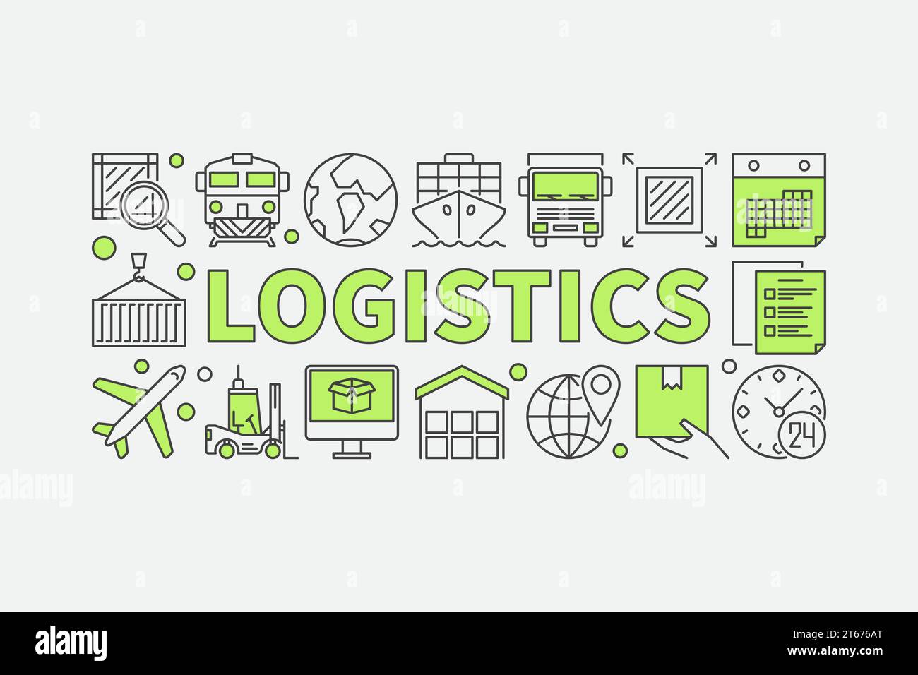 Logistics concept minimal illustration - vector creative banner made ...