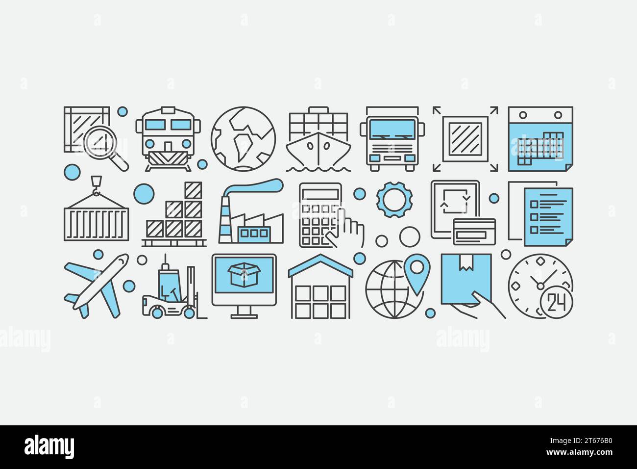 Delivery and logistics banner - vector global transportation or supply ...