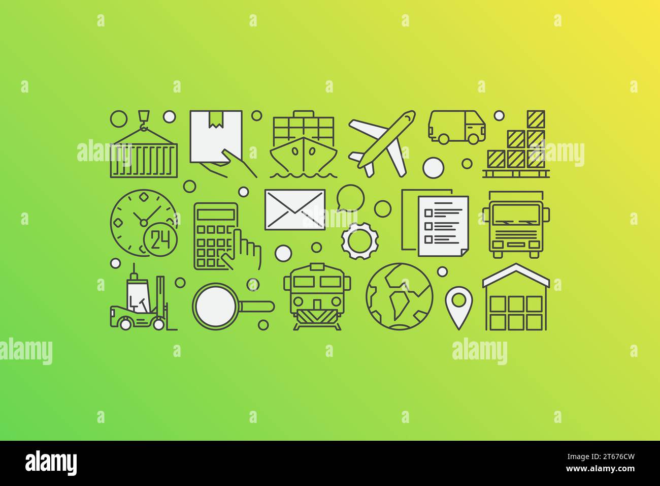 Vector logistics illustration - creative banner made with ...