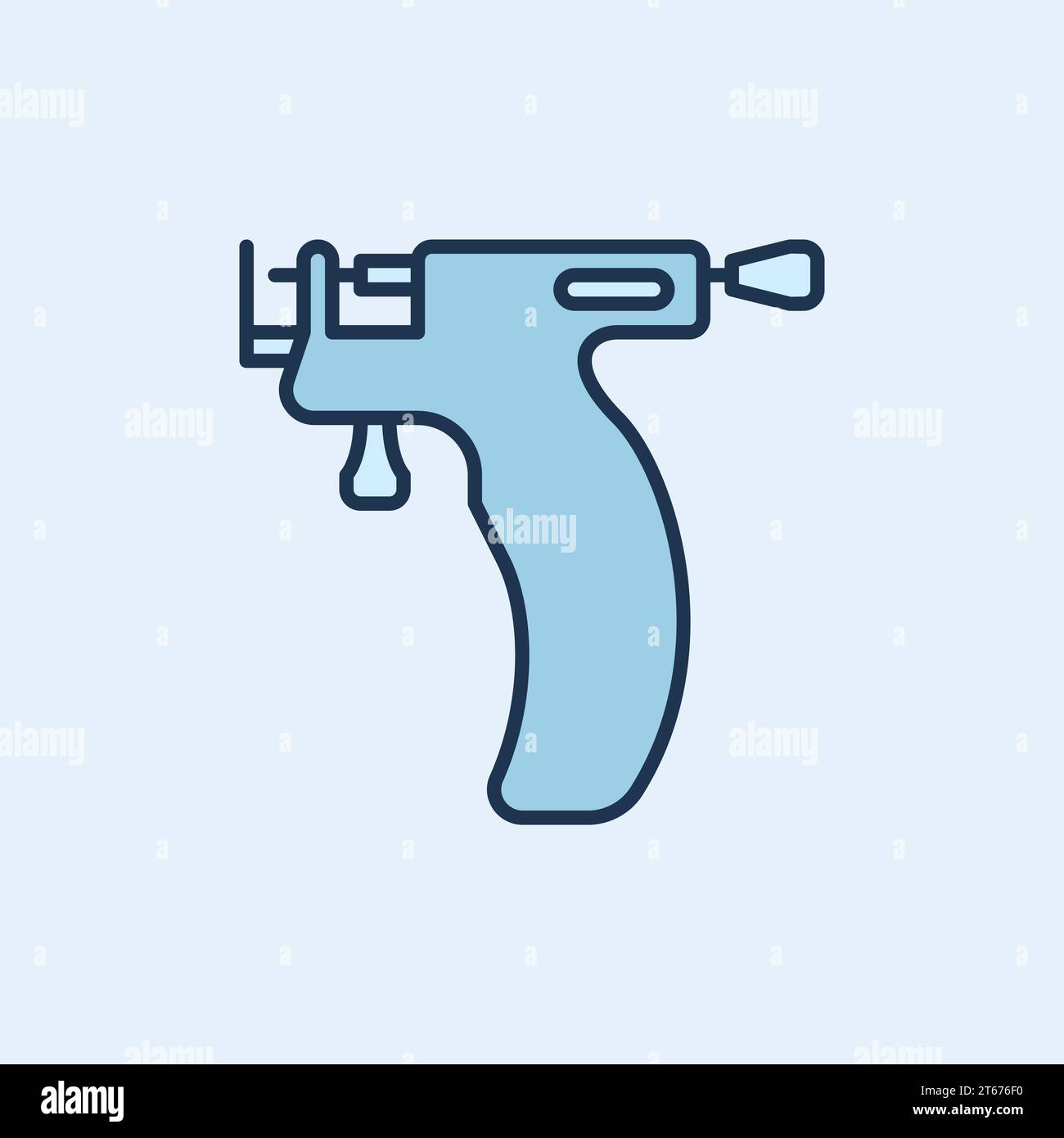 Ear piercing gun vector creative blue icon or design element Stock ...