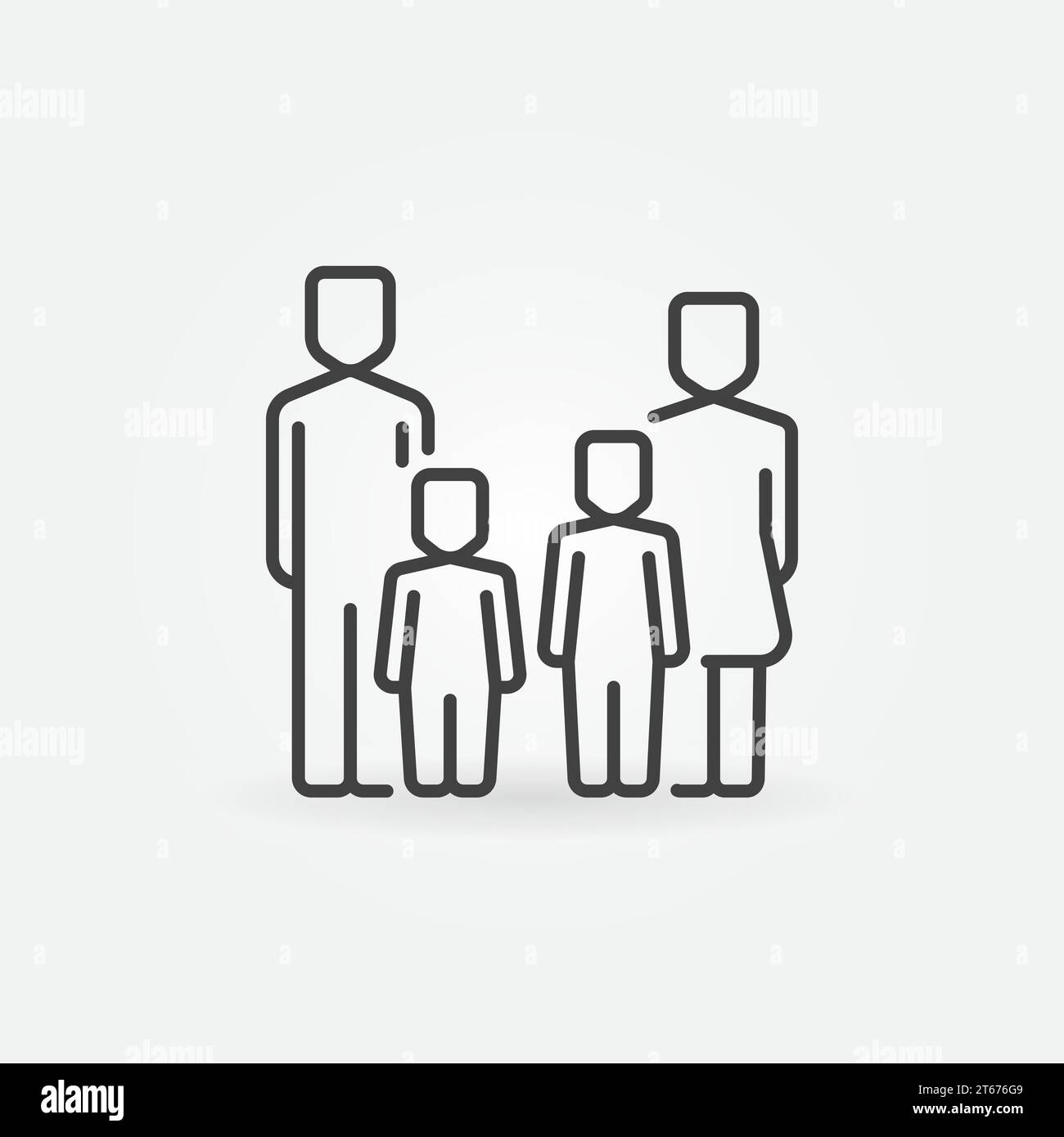 Parents and kids icon - vector minimal family concept symbol or design ...