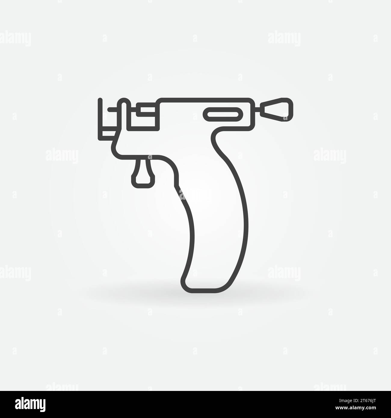 Piercing gun vector icon or symbol in thin line style Stock Vector ...