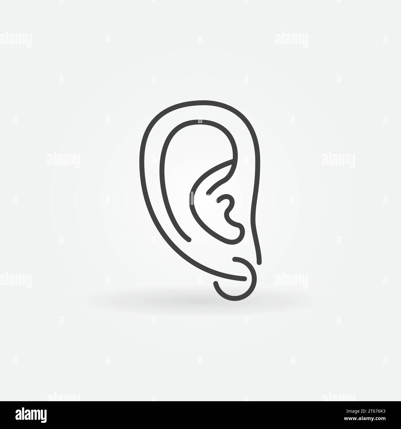 Ear piercing icon - vector minimal symbol or design element in thin ...