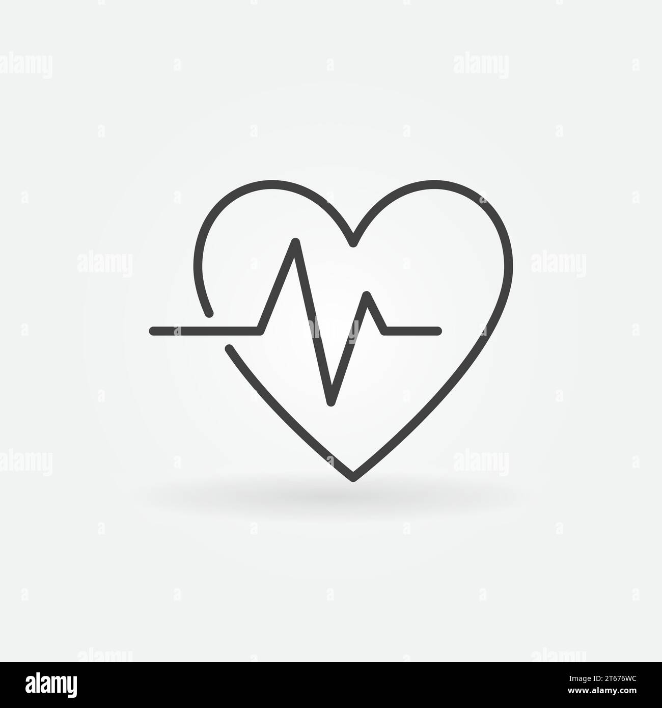 Heartbeat vector minimal icon - vector heart beat pulse symbol or ...