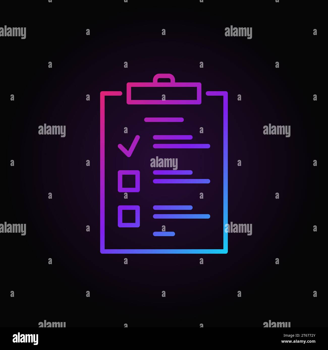 To Do List colored outline icon. Vector checklist concept symbol or ...