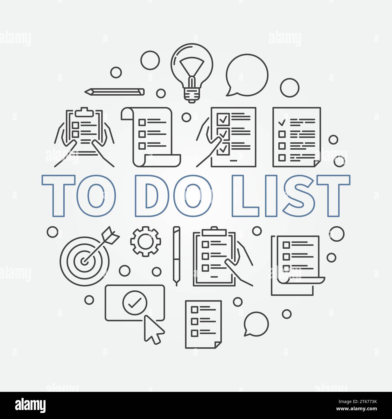 To do list vector round illustration made with checklist and tasklist ...