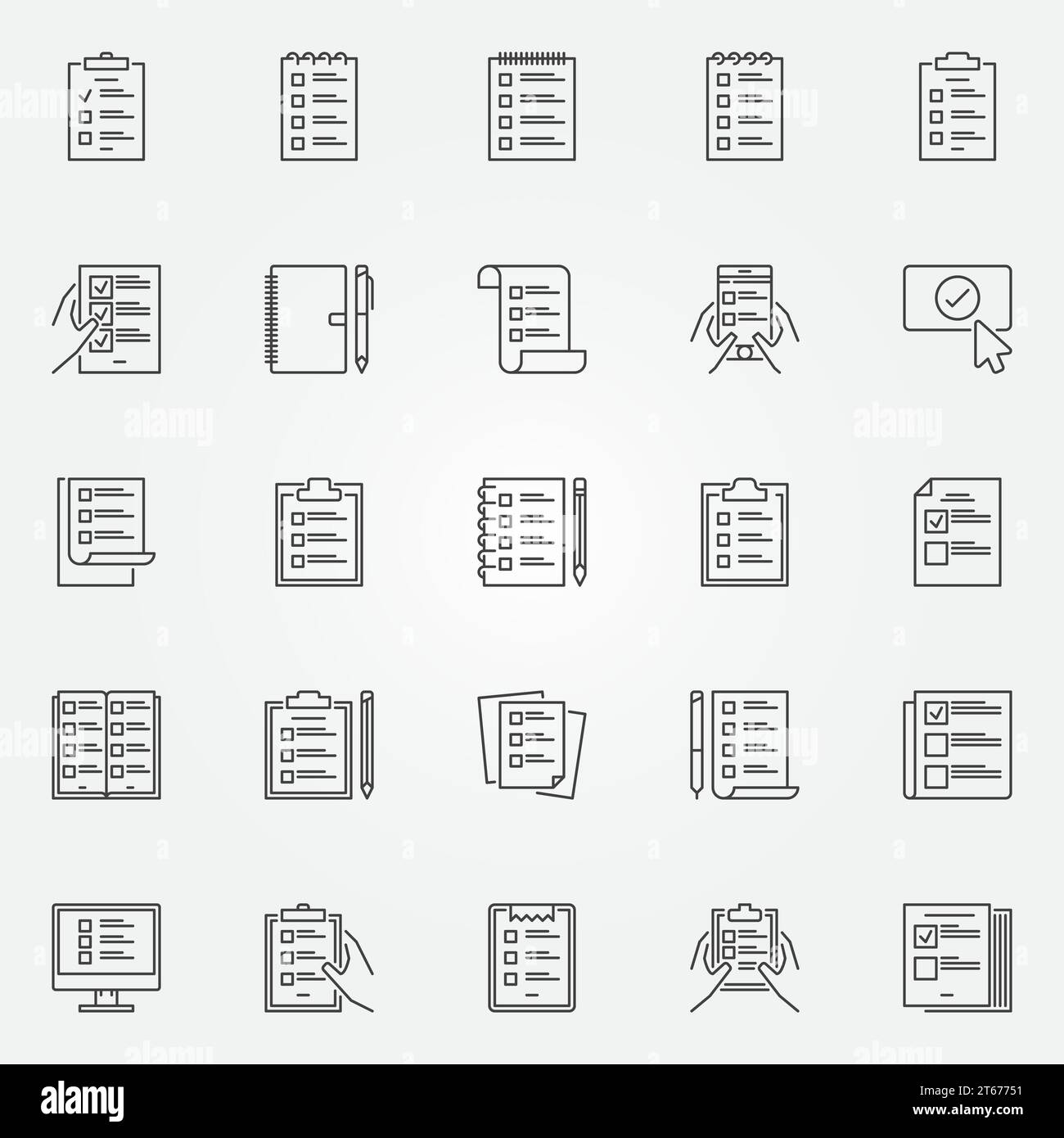To Do List icons set. Vector collection of check list and tasklist ...
