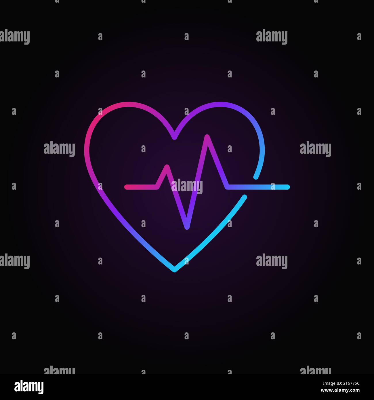 Heartbeat vector colorful icon - vector heart beat pulse symbol or ...