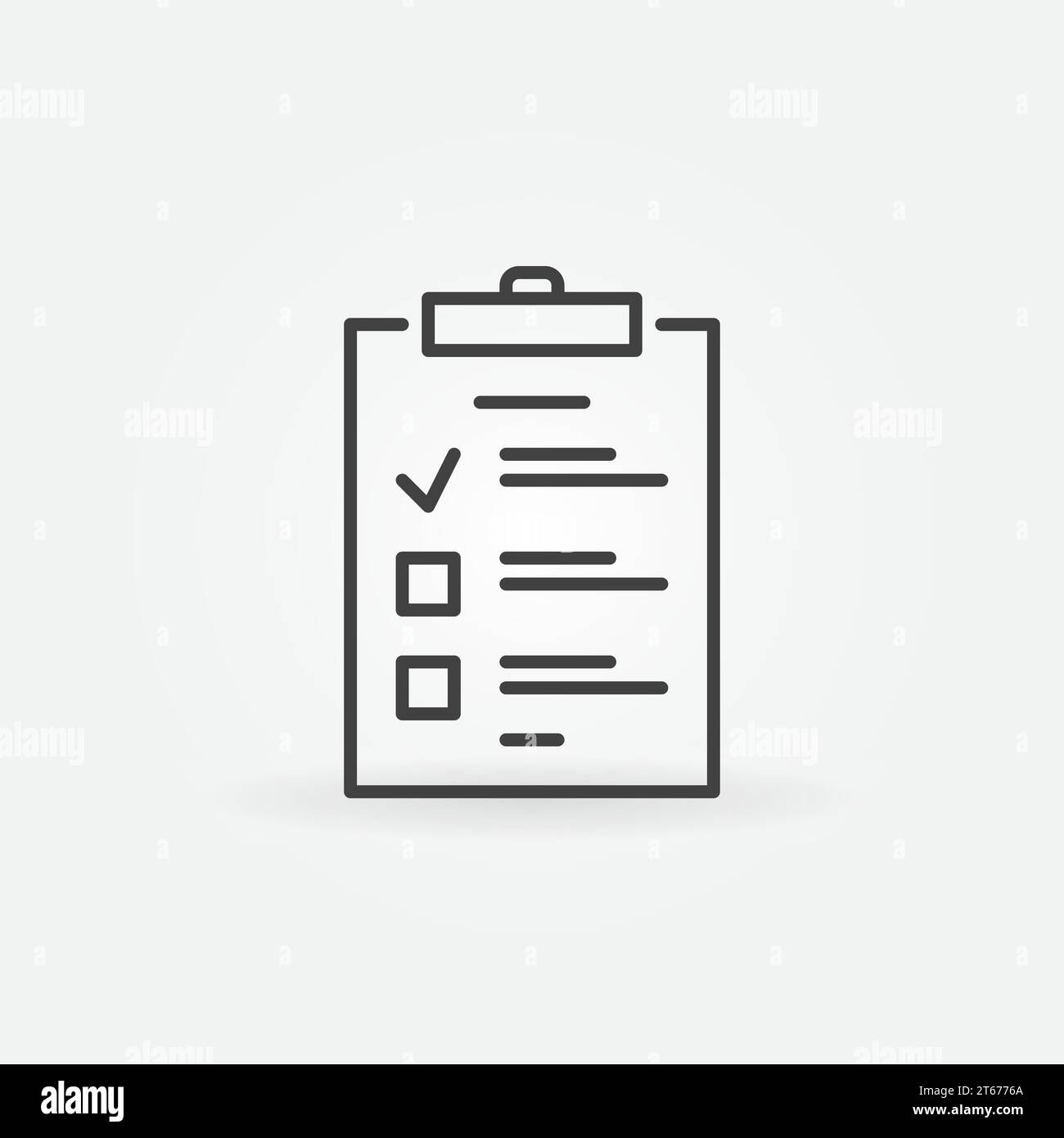 To Do List outline icon. Vector checklist concept symbol or design ...