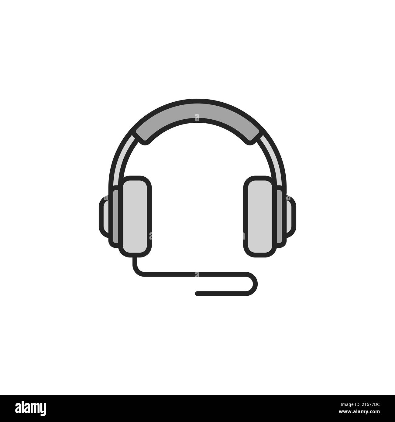 Headphones music concept wired Cut Out Stock Images & Pictures - Alamy