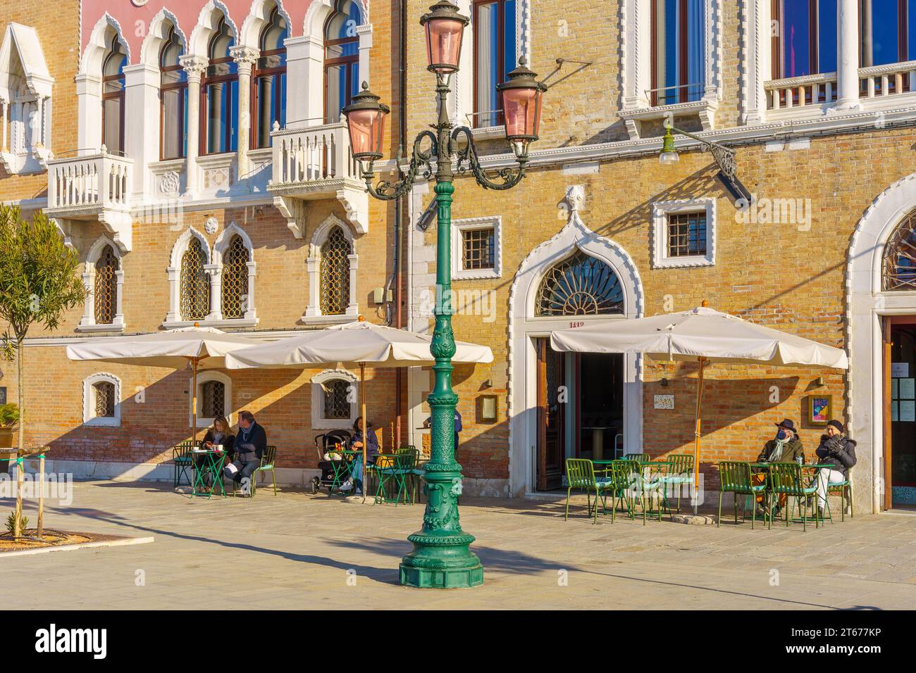 Venice, Italy - March 01, 2022: Scene of the Fondamenta delle Zattere ...