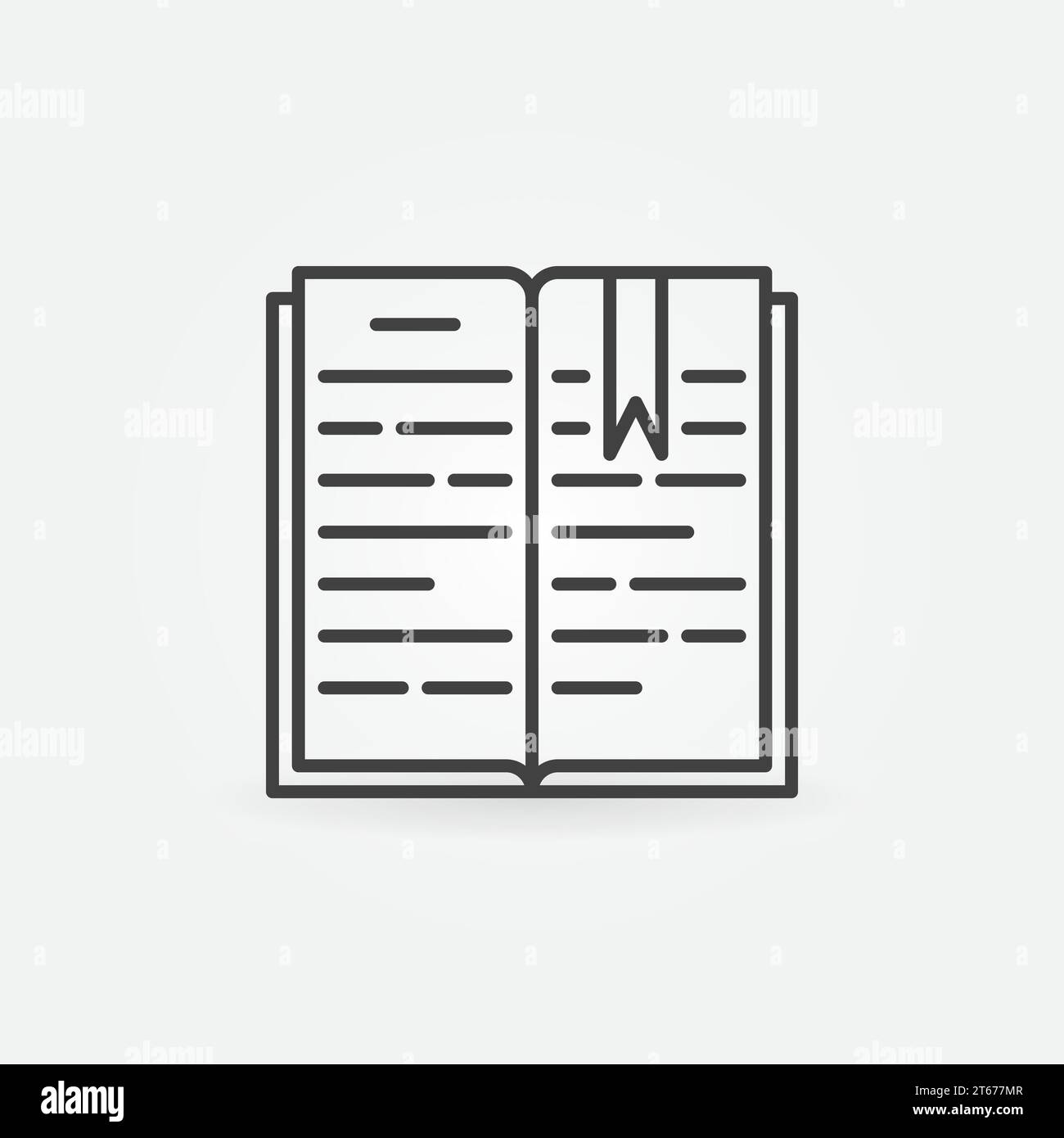 Open book vector icon or symbol in thin line style Stock Vector Image ...