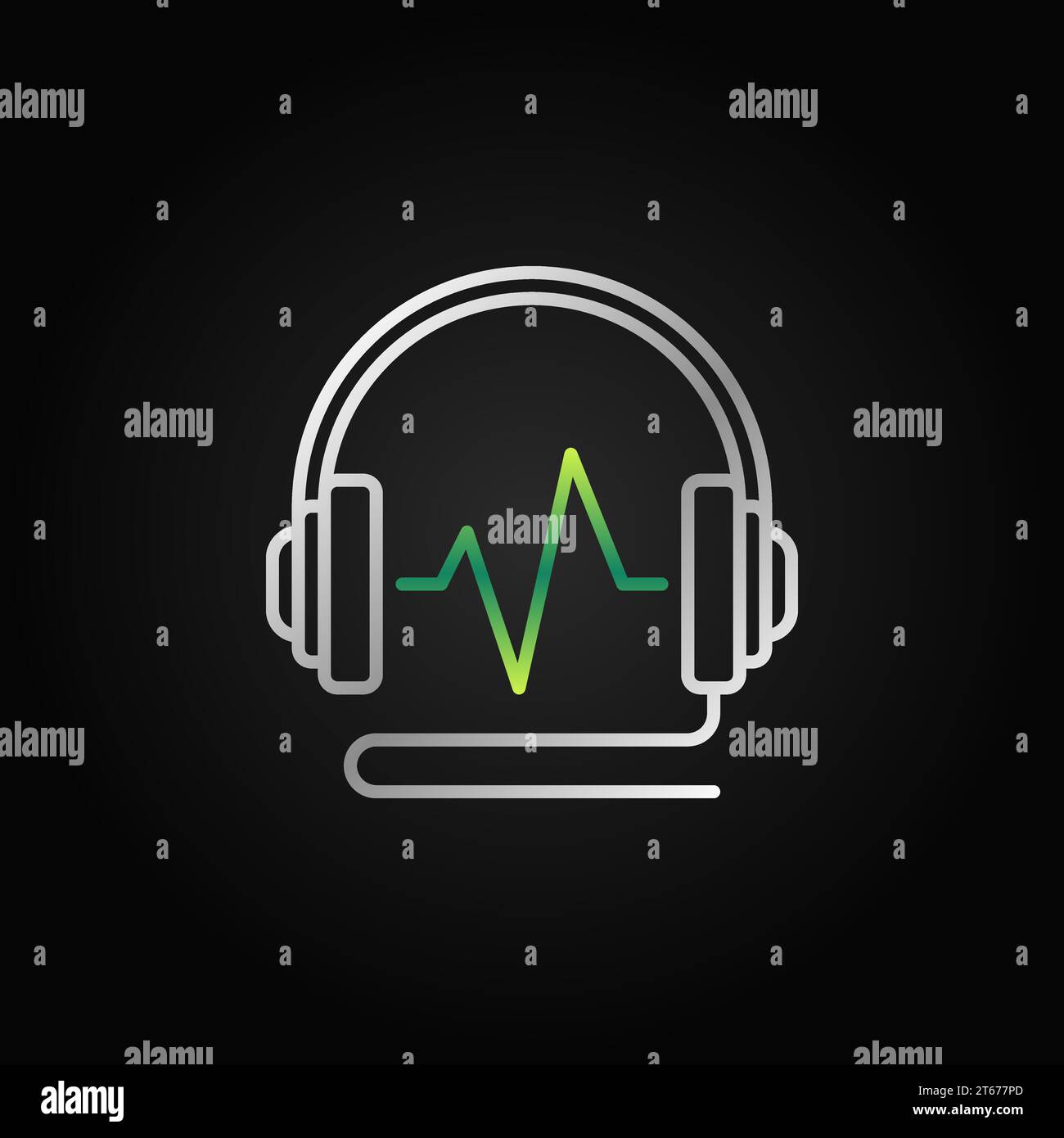 Bright wired headphones on Stock Vector Images - Alamy
