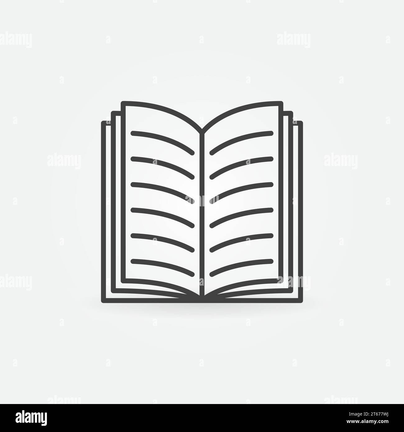 Open book vector minimal outline icon or symbol Stock Vector Image ...