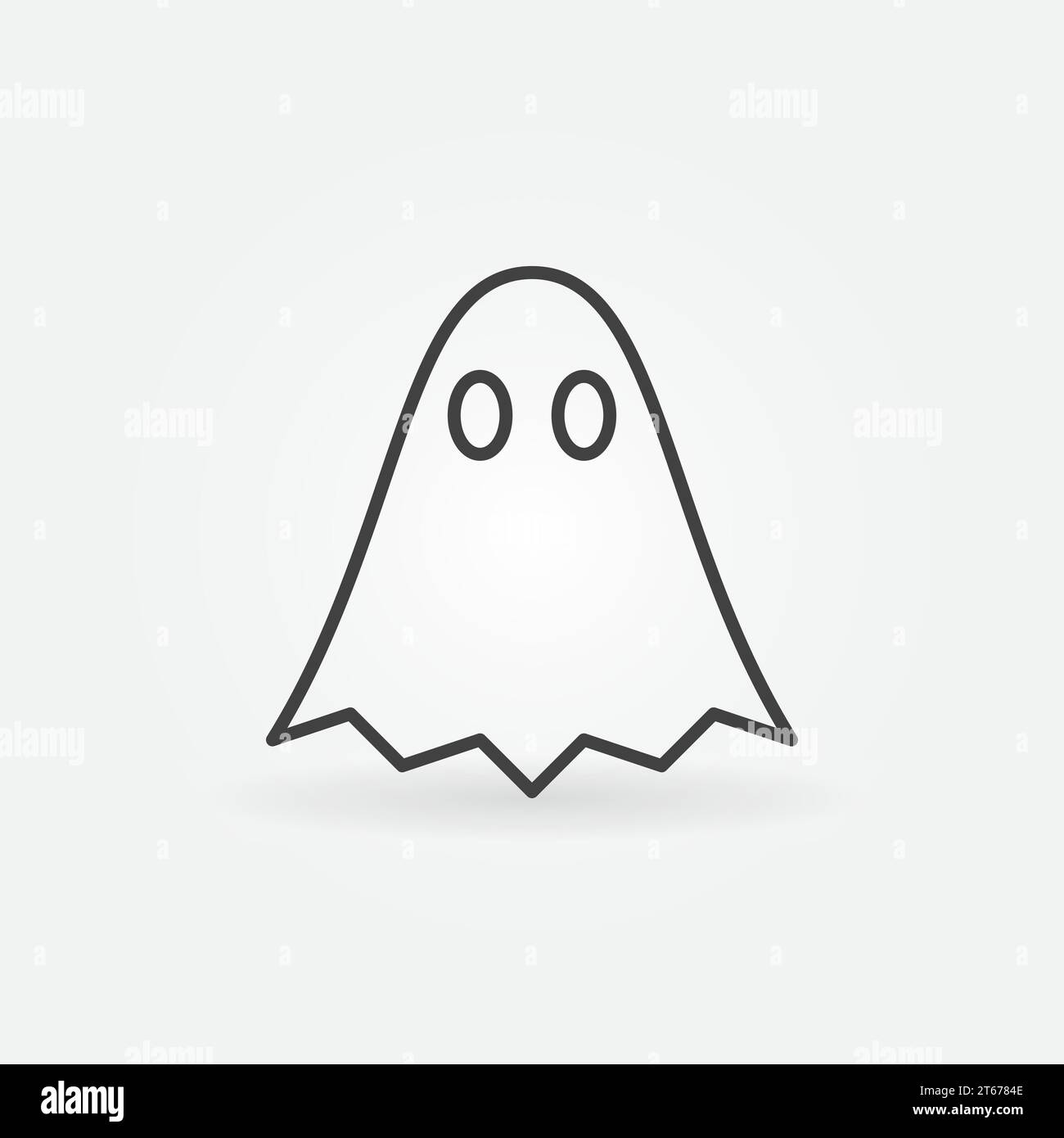 Ghost outline vector minimal icon or symbol Stock Vector Image & Art ...