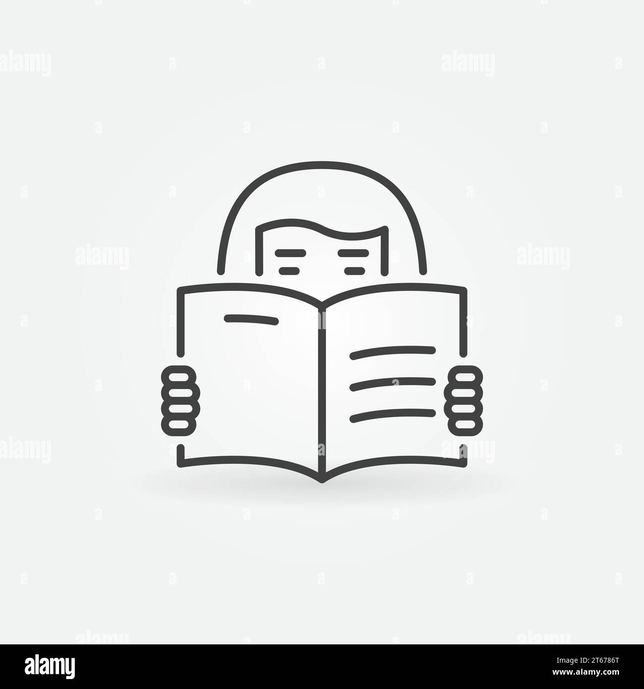 Woman enjoying reading book in Stock Vector Images - Alamy
