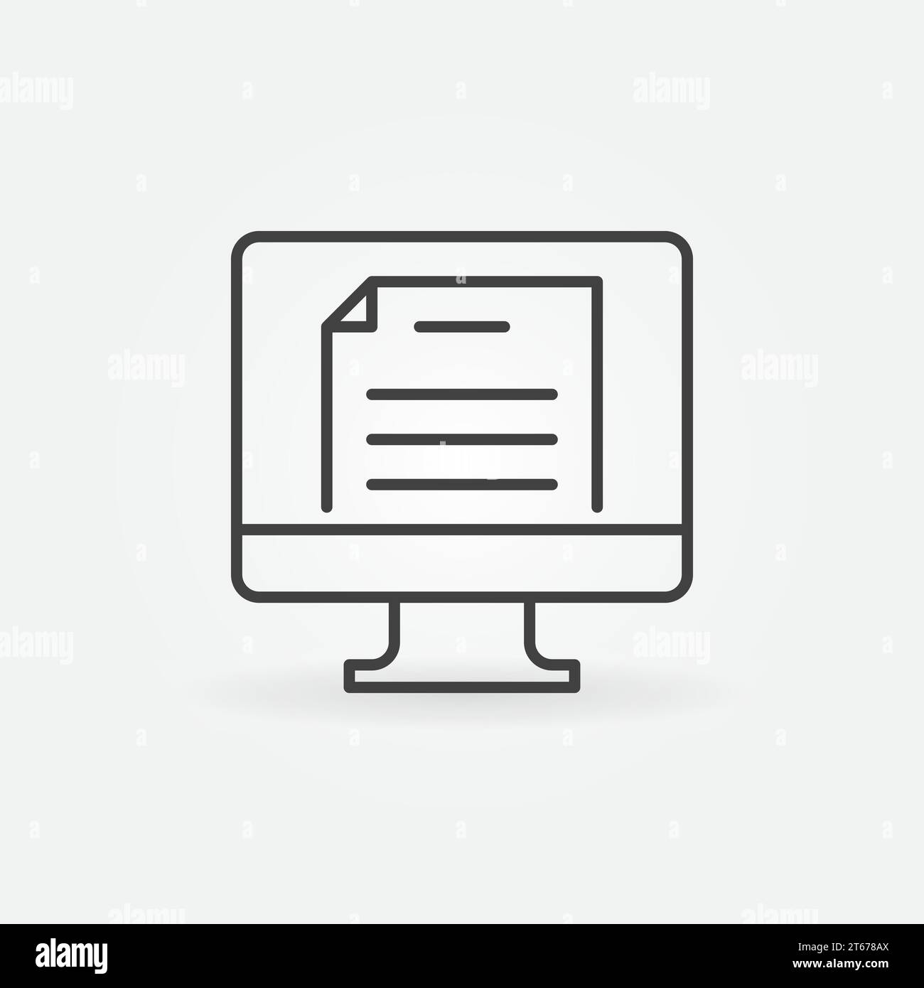 Pc document display Stock Vector Images - Alamy
